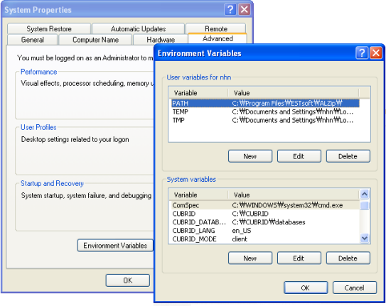 Configuring Environment Variables — CUBRID 10.0.0 documentation